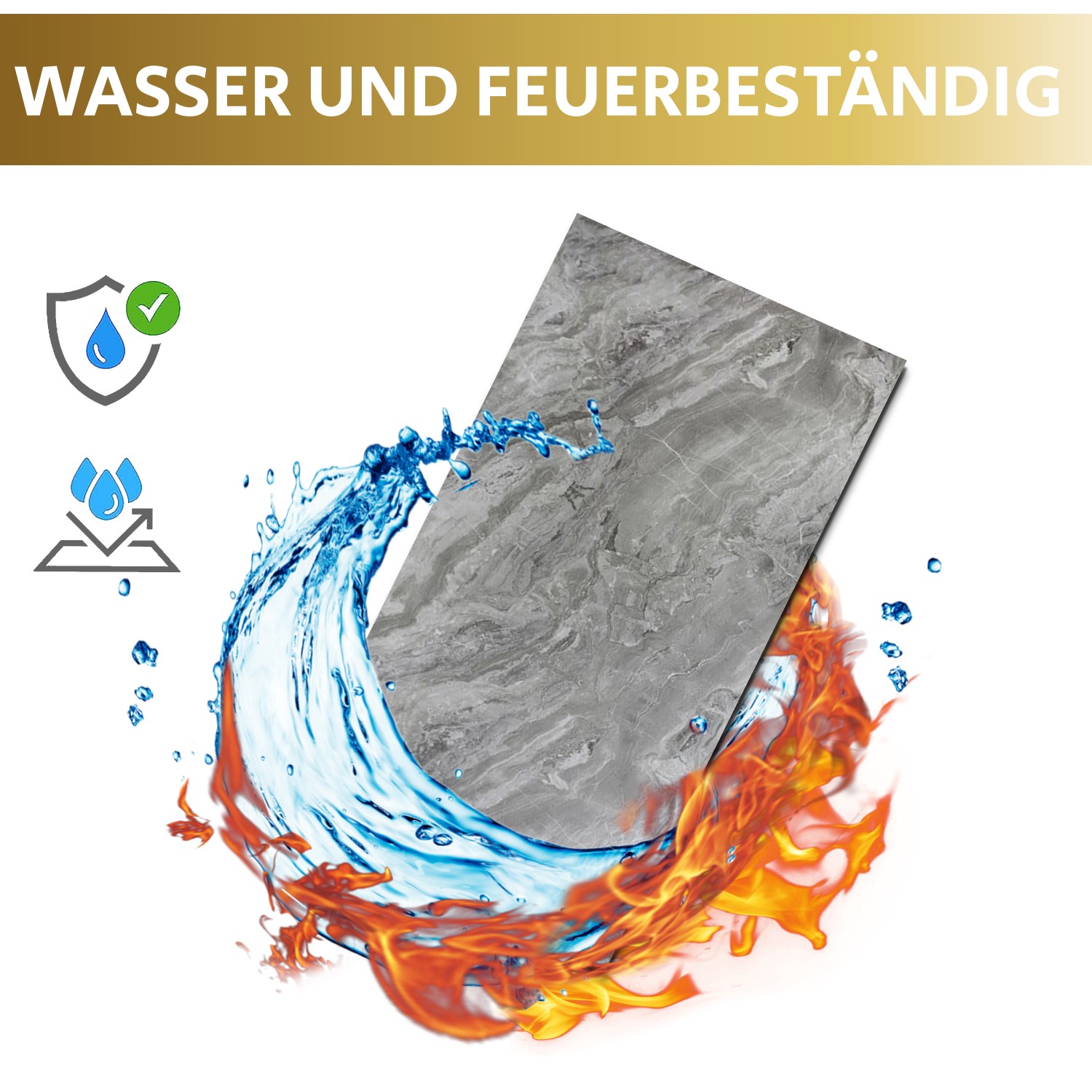 Wandpaneel/Wandfliese Marmori Grey